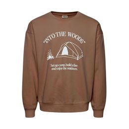 !Solid Longpullover SOLID "Sweatshirt SDHamad", Herren, Gr. XXL, braun (rain drum), Obermaterial: 60% Baumwolle CO. 40% Polyester PES., Pullover Longpullover
