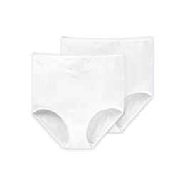 Slip Schiesser "Slip Cotton Essentials 2er Pack", Damen, Gr. L, wei&szlig;, Obermaterial: 100% Baumwolle CO., Unterhosen Slip
