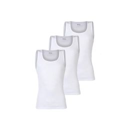 Unterhemd BOSS "Unterhemd TankTop3P RibClassic 3er Pack", Herren, Gr. L, N-Gr, wei&szlig;, Obermaterial: 100% Baumwolle CO., Unterhemden Unterhemd