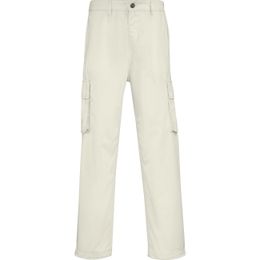 Cargohose DROPSIZE "Dropsize Herren Dropsize Single Cargo Pocket Workwear Pants", Damen, Gr. W34, Normalgr&ouml;&szlig;en, beige, 65% Polyester, 35% Baumwolle, unifarben, loose fit, Hosen Cargohose