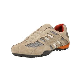Sneaker Geox "Geox Sneaker Leder/Textil", Herren, Gr. 40, beige, orange, Leder, Textil, Schuhe Sneaker