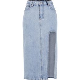 Sommerrock DEF "DEF DEF Queens Skirt", Damen, Gr. S, lightblau, 100% Baumwolle, unifarben, loose fit, R&ouml;cke