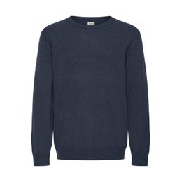 !Solid Strickfleece-Pullover SOLID "Strickpullover SDRICK", Herren, Gr. L, blau (insignia blau), Obermaterial: 60% Lammfell LF. 40% Nylon NY., Pullover