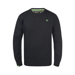 !Solid Longpullover SOLID "Sweatshirt SDBenn", Herren, Gr. L, grau (dar grau m), Obermaterial: 50% Baumwolle CO. 50% Polyester PES., Sweatshirts Longpullover