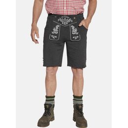 Sweatbermudas Jan Vanderstorm "Sweatbermuda DENNIK", Herren, Gr. XXL, N-Gr, grau (dunkelgrau melange), Obermaterial: 50% Baumwolle CO. 50% Polyester COOLMAX PES(Coolmax)., Hosen Bermudas Trachtenhose
