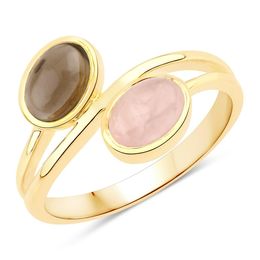 Fingerring Rafaela Donata "K708" Gr. 50, gelbgold, Fingerringe, Damen, 50, Glas, Fingerring, aus Sterling Silber