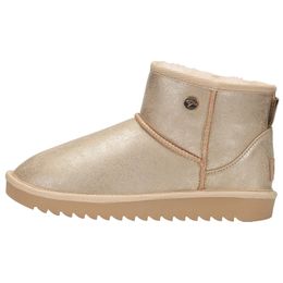 Schlupfboots Kangaroos "K-UW BROOME", Damen, Gr. 39, gold, Textil, Schuhe Schlupfboots, Winterschuhe, Winterboots, Snowboots, Schlupfstiefel