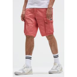 Cargoshorts CAMP DAVID, Herren, Gr. L, Normalgr&ouml;&szlig;en, wild salmon, Web, Material: 100% Baumwolle, unifarben, regular fit knielang, Hosen, aus Baumwolle