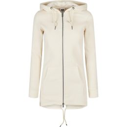 Sweatjacke Urban Classics "Urban Classics Damen Ladies Sweat", Damen, Gr. L, sandwei&szlig;, 63% Baumwolle, 37% Polyester, unifarben, Sweatjacken Sweatjacke