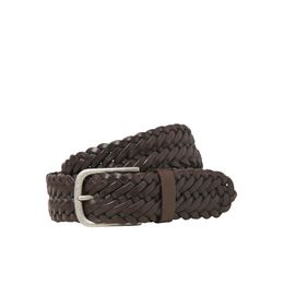Jack & Jones Lederg&uuml;rtel JACK & JONES "JACJOE BRAIDED LEATHER BELT", Herren, Gr. 95, braun stone, Leder, unifarben, G&uuml;rtel Lederg&uuml;rtel