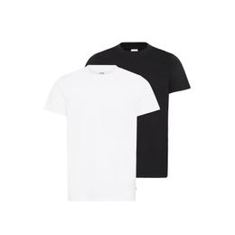 !Solid T-Shirt SOLID "T-Shirt SDOdit", Herren, Gr. 3XL, schwarz (schwarz, wei&szlig;), Obermaterial: 50% Baumwolle CO. 50% Polyester PES., Shirts T-Shirt