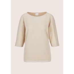 Madeleine Mode 3/4-Arm-Shirt MADELEINE "Shirt Sweatshirt mit Fledermaus-&Auml;rmeln", Damen, Gr. 40, beige (beige, wollwei&szlig;), Obermaterial: 54% Viskose CV. 45% Polyester PES. 1% Elasthan EL., Modern, normal, U-Boot-Ausschnitt, Shirts 3/4-Arm-Shirt