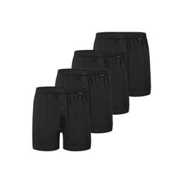 Boxershorts Schiesser "Boxershort 4er Pack", Herren, Gr. L, schwarz, Obermaterial: 100% Baumwolle CO., Unterhosen
