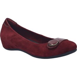 Ballerina Josef Seibel "Florina 06, bordeaux", Damen, Gr. 37, rot (bordeaux), Obermaterial: 100% Rindsleder Leather cow., Schuhe Ballerina