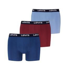 Levi's Boxershorts LEVI'S "LEVIS MEN REPEAT LOGO BOXER BRIEF", Herren, Gr. L, blau, rot, Obermaterial: 95% Baumwolle, 5% Elasthan, k&ouml;rpernah, Unterhosen