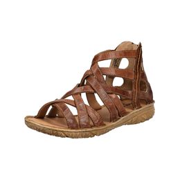 Schaftsandalette Josef Seibel "Josef Seibel Sandalen Leder", Damen, Gr. 36, braun, Leder, Schuhe