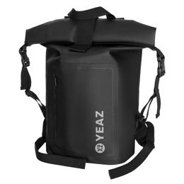 Rucksack YEAZ "Wasserfester Rucksack wei&szlig;es Logo STOCKHOLM", Gr. 17, schwarz, Obermaterial: 100% PVC PVC., Taschen Rucksack