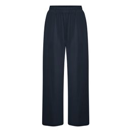 Stoffhose oxmo "Stoffhose OXBryndis", Damen, Gr. XL, N-Gr, blau (total eclipse), Obermaterial: 64% Modal CMD. 36% Polyester PES., Hosen Stoffhose