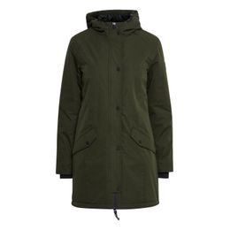 Langmantel oxmo "Parka OXTamila", Damen, Gr. S, gr&uuml;n (rosin), Obermaterial: 100% Polyester PES., M&auml;ntel