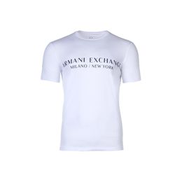 T-Shirt Armani Exchange "T-Shirt 1er Pack", Herren, Gr. M, wei&szlig;, Obermaterial: 100% Baumwolle CO., Shirts T-Shirt