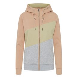 Sweatjacke oxmo "Sweatjacke OXAggi", Damen, Gr. M, rosa (mahogany rose), Obermaterial: 70% Baumwolle CO. 30% Polyester PES., Sweatjacken Sweatjacke