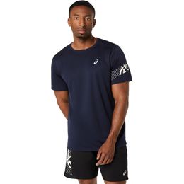 Laufshirt asics "ICON SS TOP", Herren, Gr. XL, midnight, cream, Obermaterial: 100% Polyester, Shirts Laufshirt