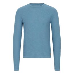 Strickfleece-Pullover Blend "Strickpullover BHAbas", Herren, Gr. XL, blau (copen blau), Obermaterial: 100% Baumwolle CO., Pullover