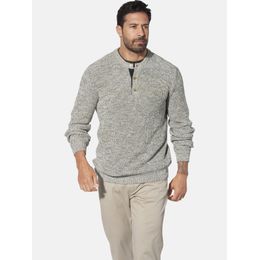 Strickpullover Jan Vanderstorm "Pullover TJUSE", Herren, Gr. L, wei&szlig; (beige melange), Obermaterial: 100% Baumwolle CO., mehrfarbig, Pullover Strickpullover