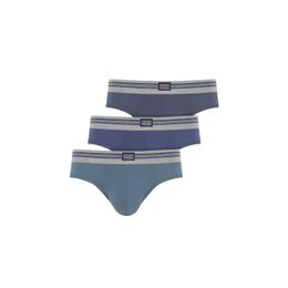 Slip Jockey "Slip Cotton Stretch Brief 3P 3er Pack", Damen, Gr. XL, blau, Obermaterial: 95% Baumwolle CO. 5% Elasthan EL., Unterhosen Slip