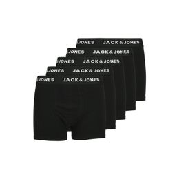 Jack & Jones Boxershorts JACK & JONES "Boxershort JACHUEY TRUNKS 5 PACK JNR 5er Pack", Jungen, Gr. 140, schwarz, Obermaterial: 95% Baumwolle CO. 5% Elasthan EL., Unterhosen