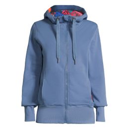 Sweatjacke SALZHAUT "Sweatjacke SCHANDARM", Damen, Gr. S, blau (horizon), Obermaterial: 80% Baumwolle CO. 20% Polyester PES., Sweatjacken Sweatjacke
