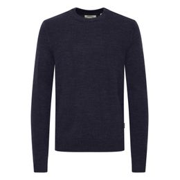 Strickfleece-Pullover Blend "Strickpullover BHPullover", Herren, Gr. XL, blau (marineblaus), Obermaterial: 85% Polyacryl PAN. 15% Wolle WO., Pullover