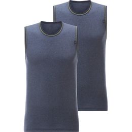 Unterhemd Babista "2er Pack Unterhemd HARLOS", Herren, Gr. ML, 2 Stk., weit, blau (dunkelblau), Obermaterial: 100% Baumwolle CO., Unterhemden Unterhemd