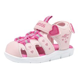Sandale Kangaroos "K-Mini", Kinder, Gr. 24, rosa (frost pink, daisy pink), Synthetik, Textil, Schuhe Sandale