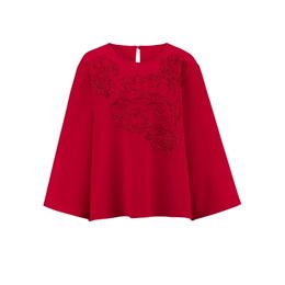 Schlupfbluse Alba Moda "Bluse Bluse mit Perlenmotiv", Damen, Gr. 34, rot, Obermaterial: 100% Polyester PES., Modern, Blusen Schlupfbluse