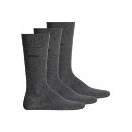 Kurzsocken BOSS "Socken 3P RS Uni Colors CC 3er Pack", Herren, Gr. 43-46, grau, Obermaterial: 75% Baumwolle CO. 23% Polyamid PA. 2% Elasthan EL., Socken