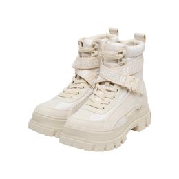 Stiefel Buffalo "Buffalo ASPHA COM - VEGAN", Damen, Gr. 38, cream, Polyurethan, unifarben, Schuhe Stiefel