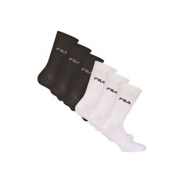 Kurzsocken Fila "Socken 6er Pack", Herren, Gr. 39-42, schwarz (schwarz, wei&szlig;), Obermaterial: 80% Baumwolle CO. 18% Polyester PES. 2% Elasthan EL., Socken