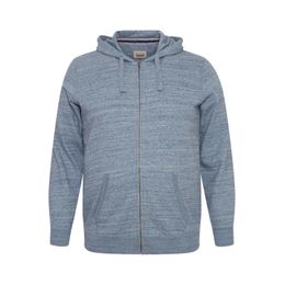 Kapuzensweatjacke Blend "Kapuzensweatshirtjacke BHBVelno", Herren, Gr. 5XL, blau (schwarz navy), Obermaterial: 60% Baumwolle CO. 40% Polyester PES., normal, Sweatjacken