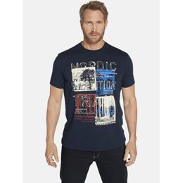 Rundhalsshirt Jan Vanderstorm "T-Shirt TANDRUP", Herren, Gr. XXXL, blau (dunkelblau), Obermaterial: 100% Baumwolle CO., comfort fit normal, Rundhals, Shirts Rundhalsshirt