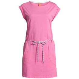Midikleid SALZHAUT "Knielanges Kleid (Midi) PANT&Uuml;FFEL", Damen, Gr. L, EURO, rosa (blossom), Obermaterial: 100% Baumwolle CO., Kleider Midikleid