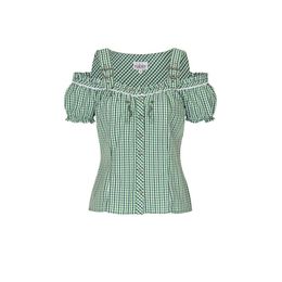 N&uuml;bler Dirndlbluse N&Uuml;BLER "Miederbluse Herta", Damen, Gr. 50, gr&uuml;n, Obermaterial: 70% Baumwolle CO. 30% Polyester PES., Blusen Dirndlbluse