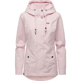 Outdoorjacke Ragwear "Alvena Summer YOUMODO", Damen, Gr. L (40), hellpink, Obermaterial: 100% Polyester. Innenfutter: 100% Polyester, figurumspielend h&uuml;ftbedeckend, hoch geschlossener Ausschnitt, abgesteppte Kante, Jacken Outdoorjacke, Wasserdichte und atmungsaktive &Uuml;bergangsjacke