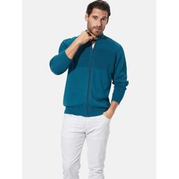 Strickjacke Babista "Strickjacke ALEDOR", Herren, Gr. M, blau (petrol), Obermaterial: 100% Baumwolle CO., unifarben, normal, Strickjacken Strickjacke
