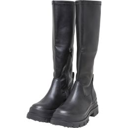 Stiefel Buffalo "Buffalo aspha sock hi", Damen, Gr. 36, schwarz, Kunstfaser, unifarben, Schuhe Stiefel