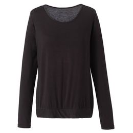 Sassa Mode Langarmshirt SASSA "Damen Shirt Casual Comfort", Damen, Gr. 36, schwarz, Obermaterial: 95% Viskose CV. 5% Elasthan EL., Shirts Langarmshirt