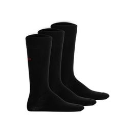 Kurzsocken Hugo "Socken 3P RS UNI CC 3er Pack", Herren, Gr. 35-38, schwarz, Obermaterial: 83% Baumwolle CO. 15% Polyamid PA. 2% Elasthan EL., Socken