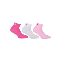Sneakersocken Fila "Socken 3er Pack", Damen, Gr. 35-38, pink (pink panther), Obermaterial: 75% Baumwolle CO. 23% Polyester PES. 2% Elasthan EL., Socken Sneakersocken