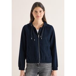 Kapuzenfleecejacke Cecil, Damen, Gr. 3XL, universal blau, Stoff, Obermaterial: 98% Polyester, 2% Elasthan; Futter: 100% Polyester, unifarben, comfort fit normal, ohne Ausschnitt, elastischer Bund, Jacken, im Hoodie-Style