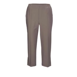 Caprihose GOLDNER "Pflegeleichte Capri-Schlupfhose", Damen, Gr. 42, N-Gr, beige (taupe), Obermaterial: 100% Polyester COOLMAX PES(Coolmax)., Hosen Caprihose